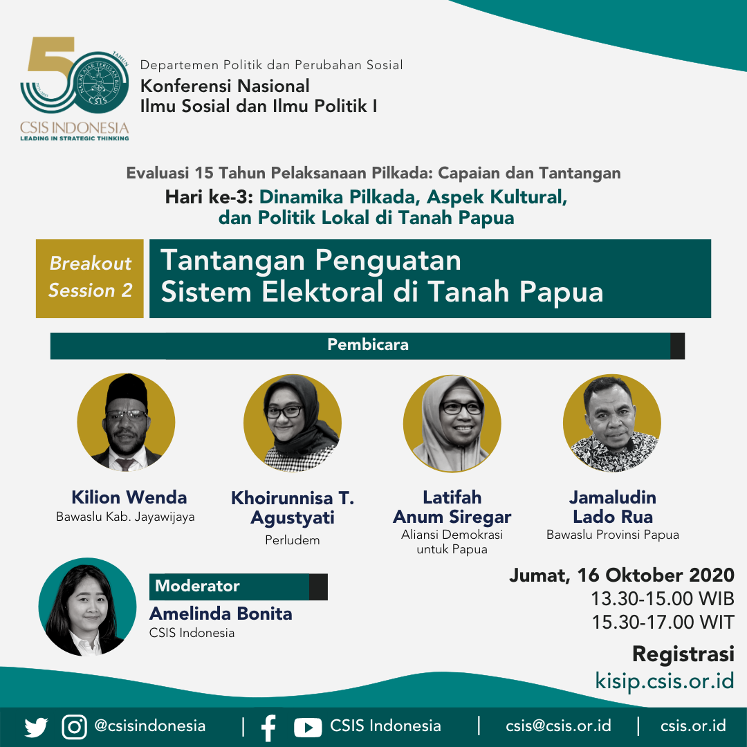 Tantangan Penguatan Sistem Elektoral di Tanah Papua – CSIS Event